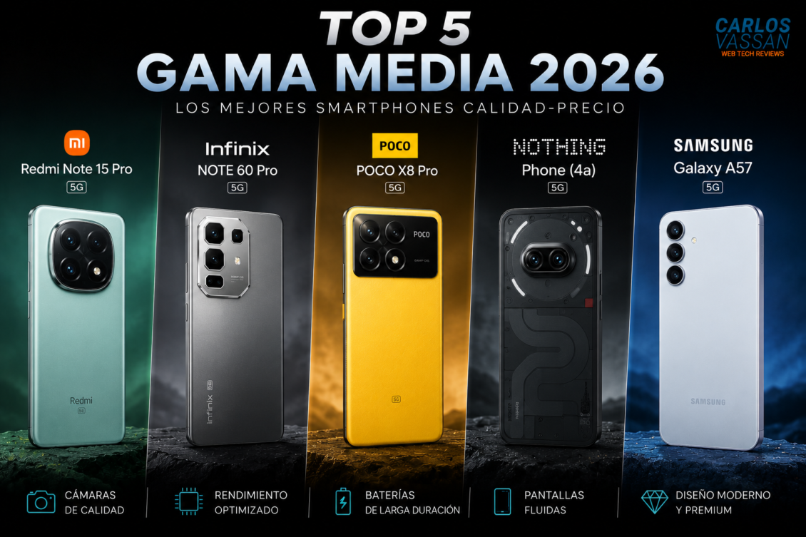 Top 5 mejores gama media en 2026. | Carlos Vassan